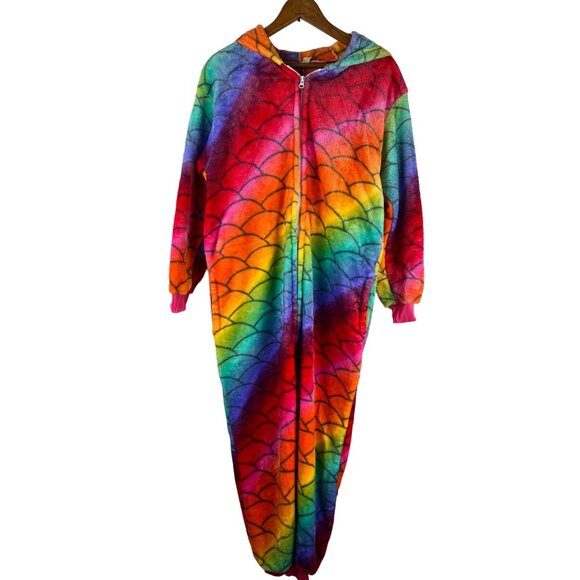 Unknown Intimates And Sleepwear Rainbow Unicorn Hooded Super Soft One